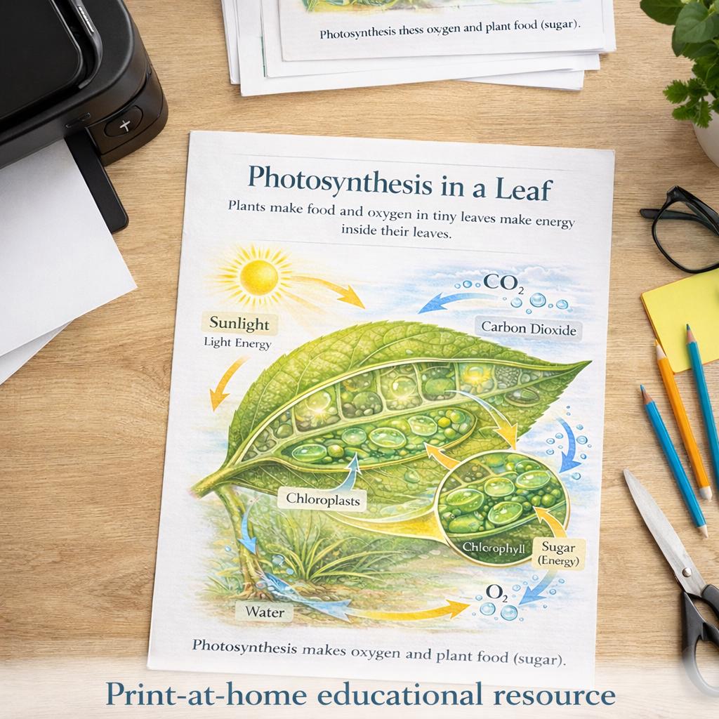 Photosynthesis Diagram Poster for Elementary Science | Plant Life Cycle ...