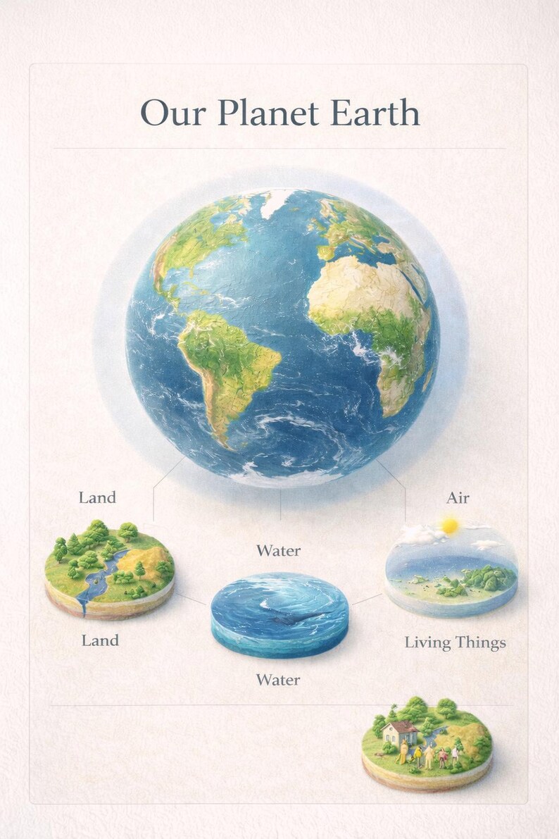Our Planet Earth | Children Visual Encyclopedia Poster | Printable ...