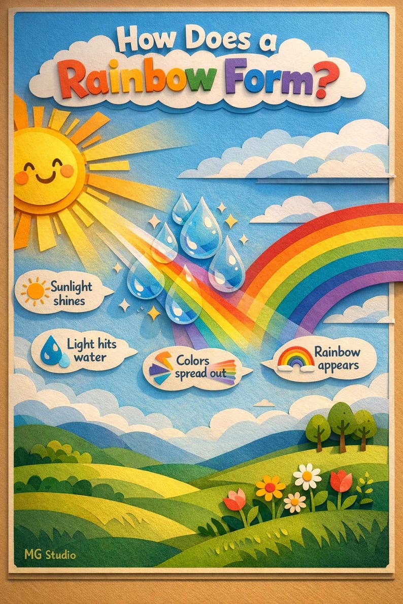 How Rainbows Form Poster | Science Activity, Worksheets (digital ...