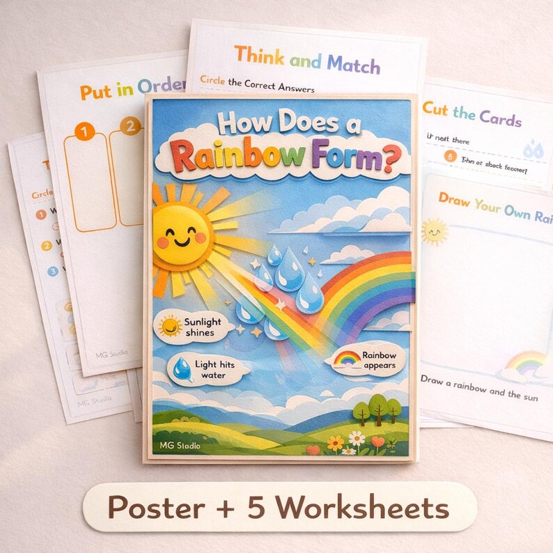 How Rainbows Form Poster | Science Activity, Worksheets (digital ...