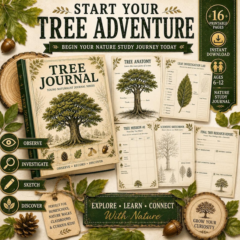 Tree Journal for Kids | Nature Study Journal | Homeschool Science ...