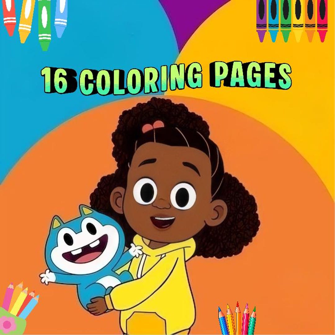 Cute Loop-style Cartoon Girl Coloring Pages | 16 Printable Coloring ...