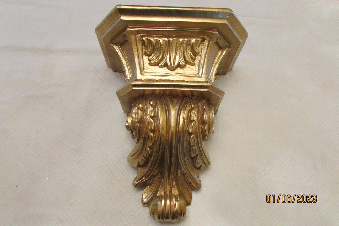 Vintage Gold Gilt Acantha Leaf Corbel Shelf - Etsy