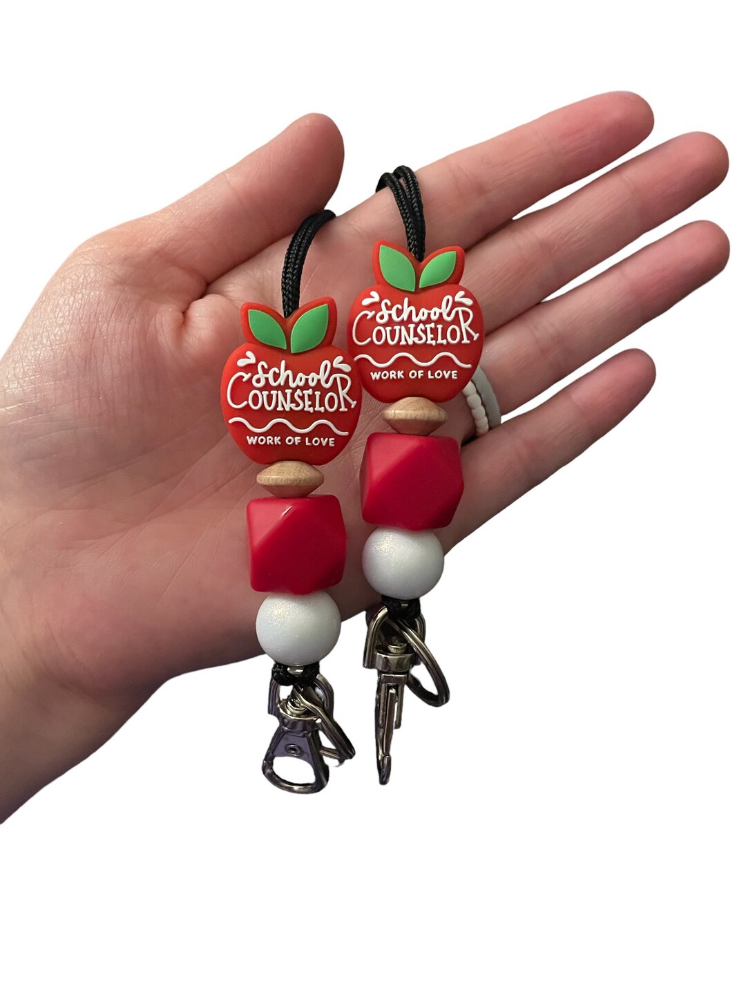 School Counselor Beaded Teacher Lanyard // Beaded Lanyard // - Etsy