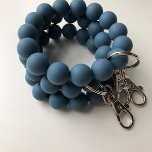 Custom Stretchy Silicone Bracelet Keychain // Mama Wristlet Keychain ...