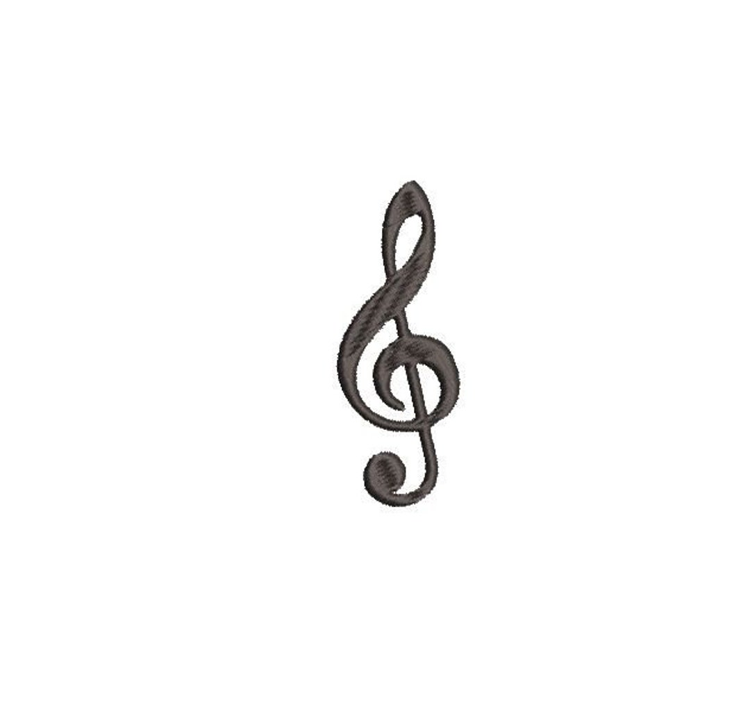 G Clef Machine Embroidery Design, Music Teacher Gift (digital Download ...