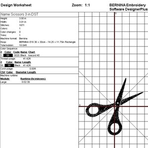Scissor Embroidery Design, Hairdresser Sewing Scissors (digital ...