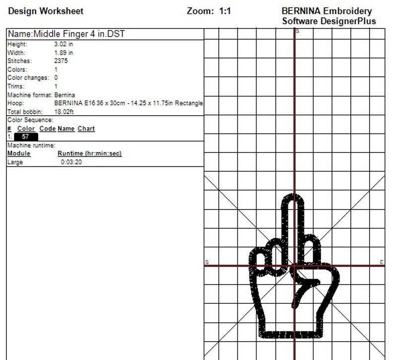 Middle Finger Machine Embroidery Design, 4 Sizes (digital Download) - Etsy