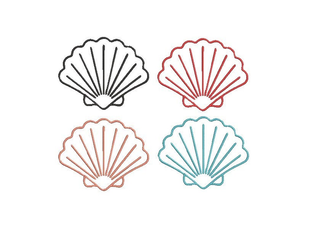 Shell Machine Embroidery Design, NOT A PATCH, Sea Shell, Seashell, Sea ...