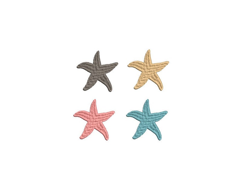 Starfish Embroidery Design NOT A PATCH Beach Life Relax 4 - Etsy