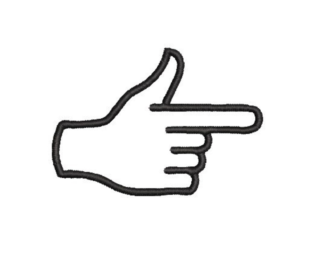 Finger Gun Machine Embroidery Design, 4 Sizes (digital Design) - Etsy