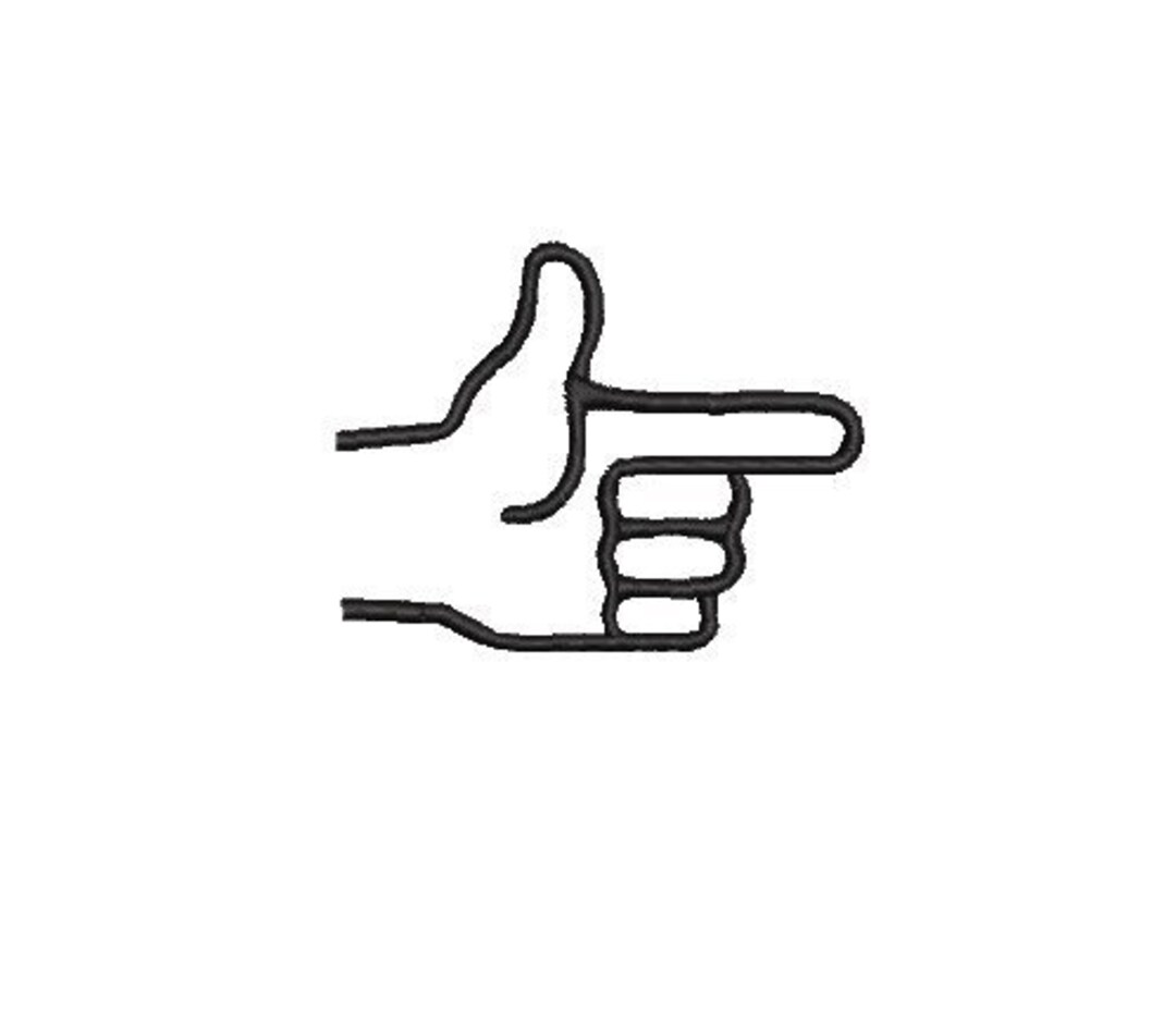 Finger Pointing Machine Embroidery Design, NOT A PATCH, 4 Sizes ...