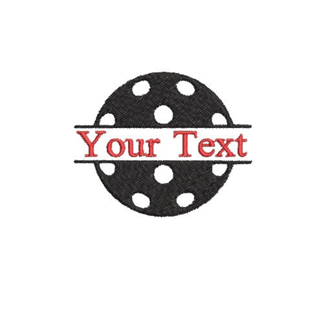 Split Pickleball Embroidery Design, Personalized Text (digital Download ...