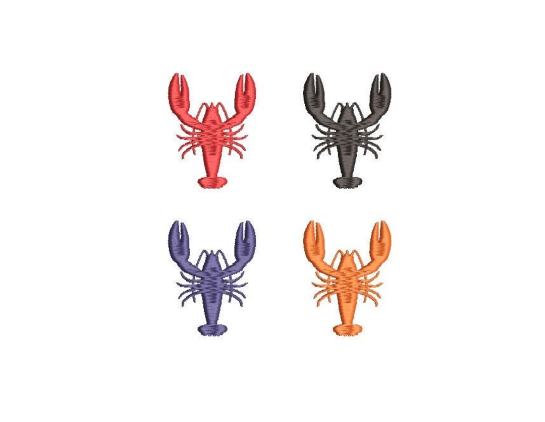 Lobster Machine Embroidery Design, NOT A PATCH, Lobster, Sea Life ...
