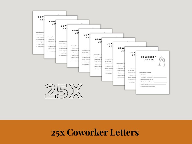 Coworker Retirement Printable – Group Farewell Memory Book for Large ...