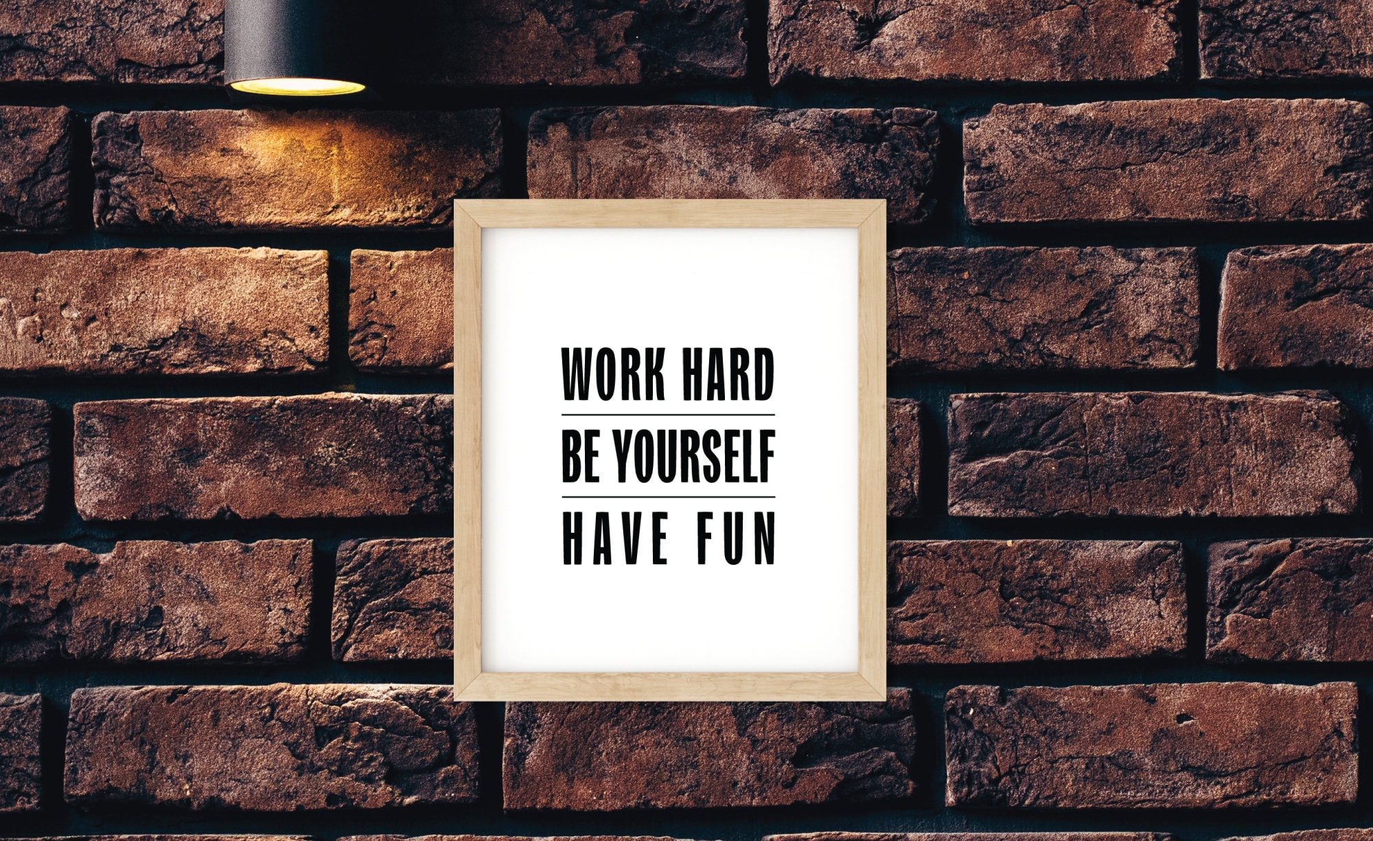 Sports Quotes Wall Art, Work Hard Be Yourself Have Fun, Motivational ...