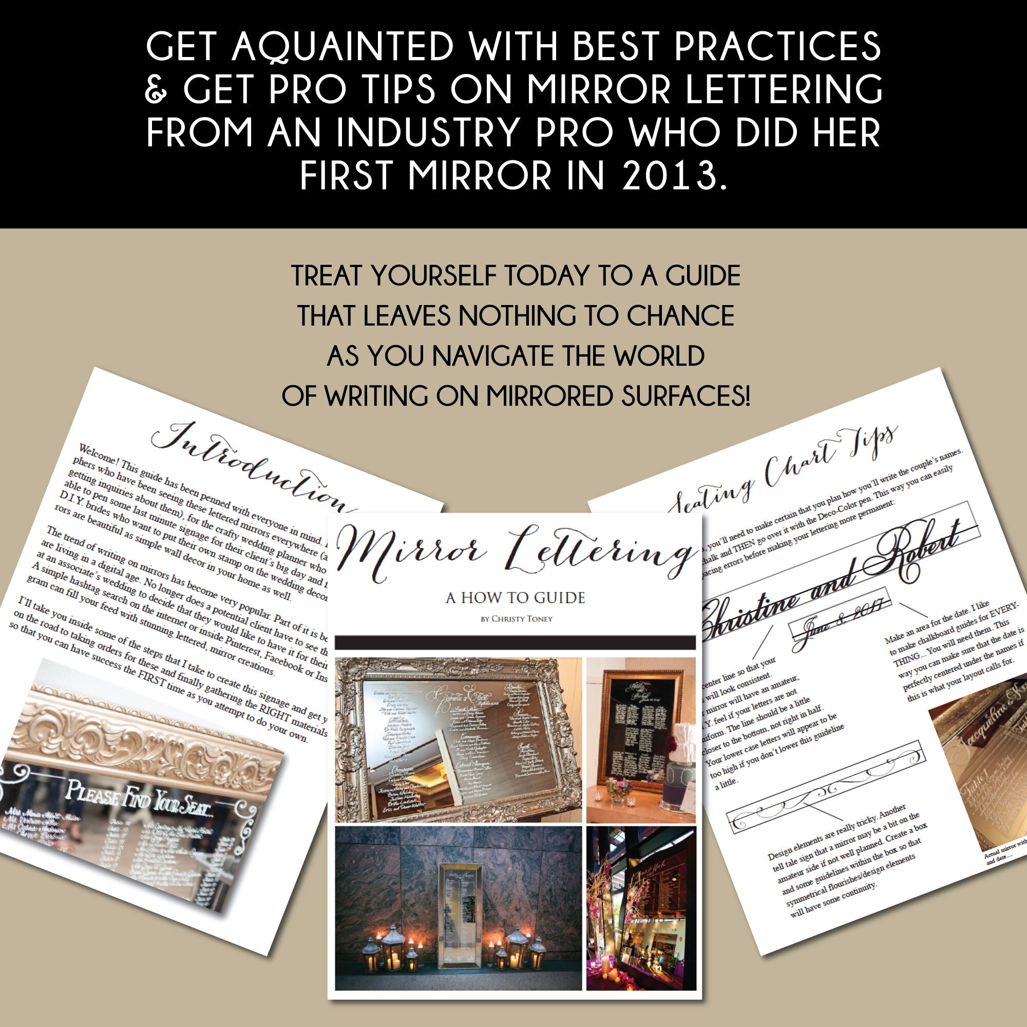 How to Letter Mirrors / Mirror Lettering / Mirror Seating Chart DIY - Etsy