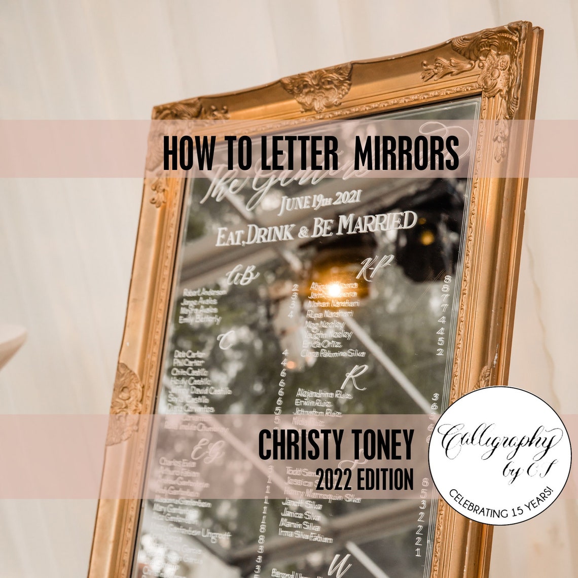 How to Letter Mirrors / Mirror Lettering / Mirror Seating | Etsy
