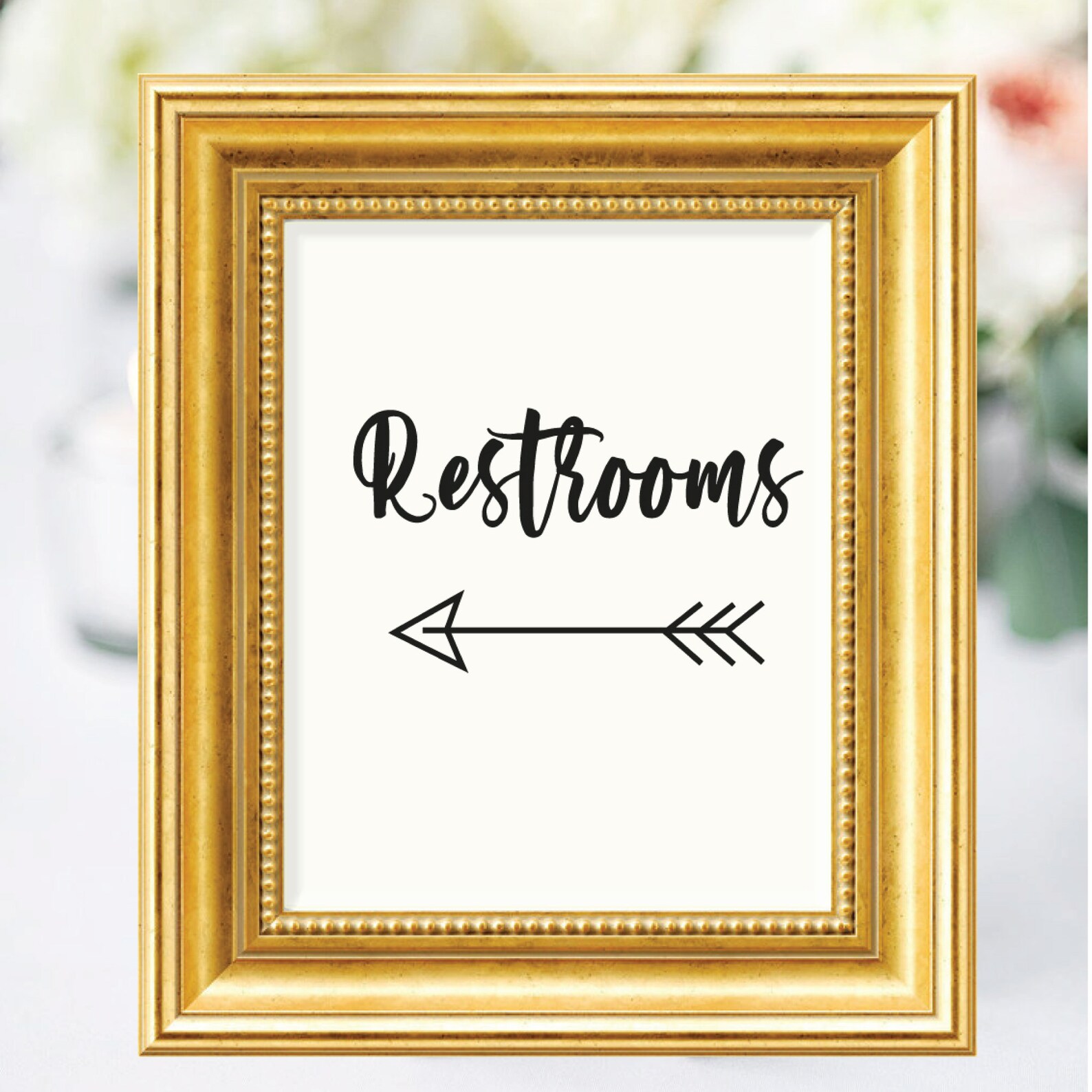 Restroom Sign, Wedding Restroom Sign, Restroom Directional, Wedding ...