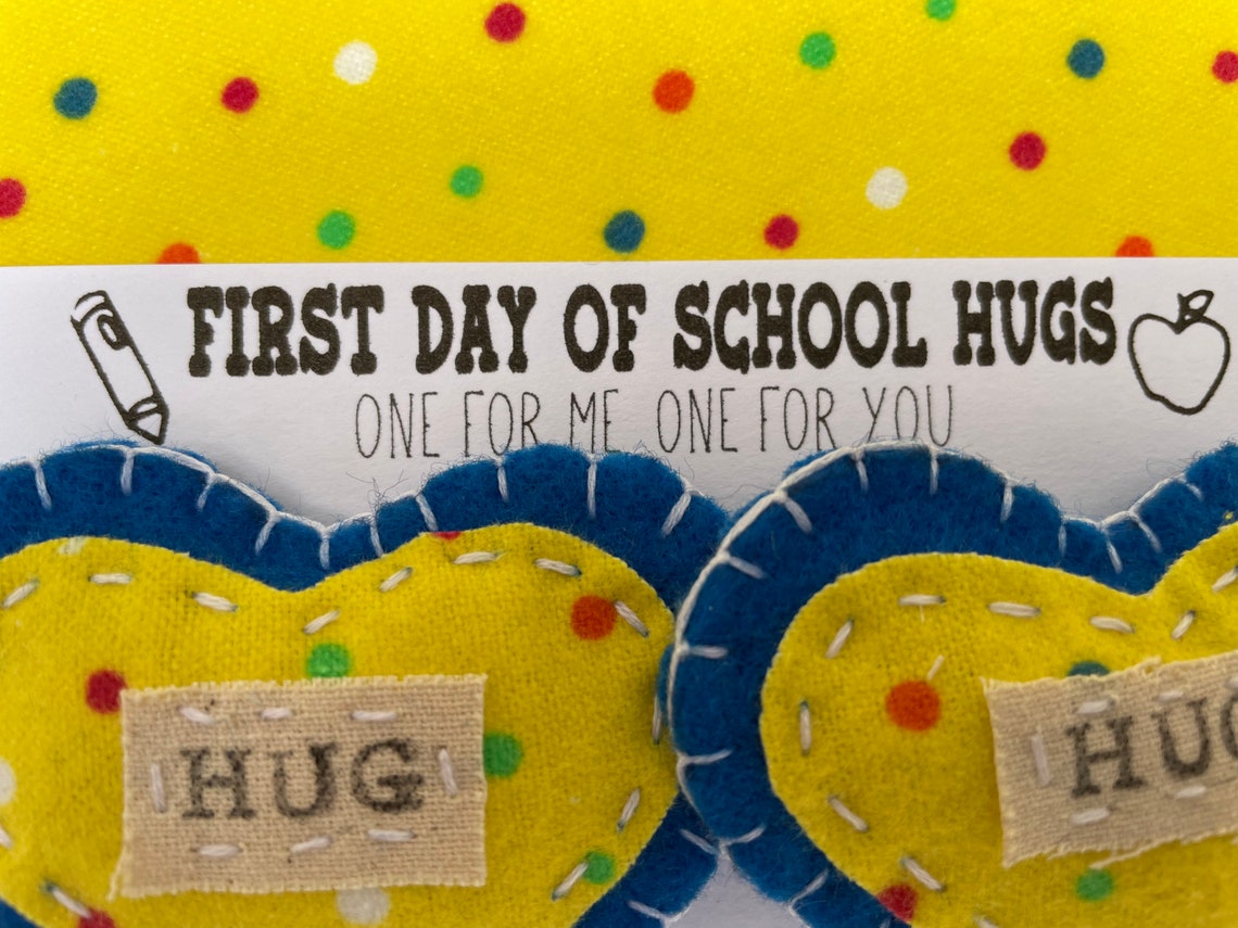 First Day of School Pocket Hug Set Mommy and Me Always With - Etsy