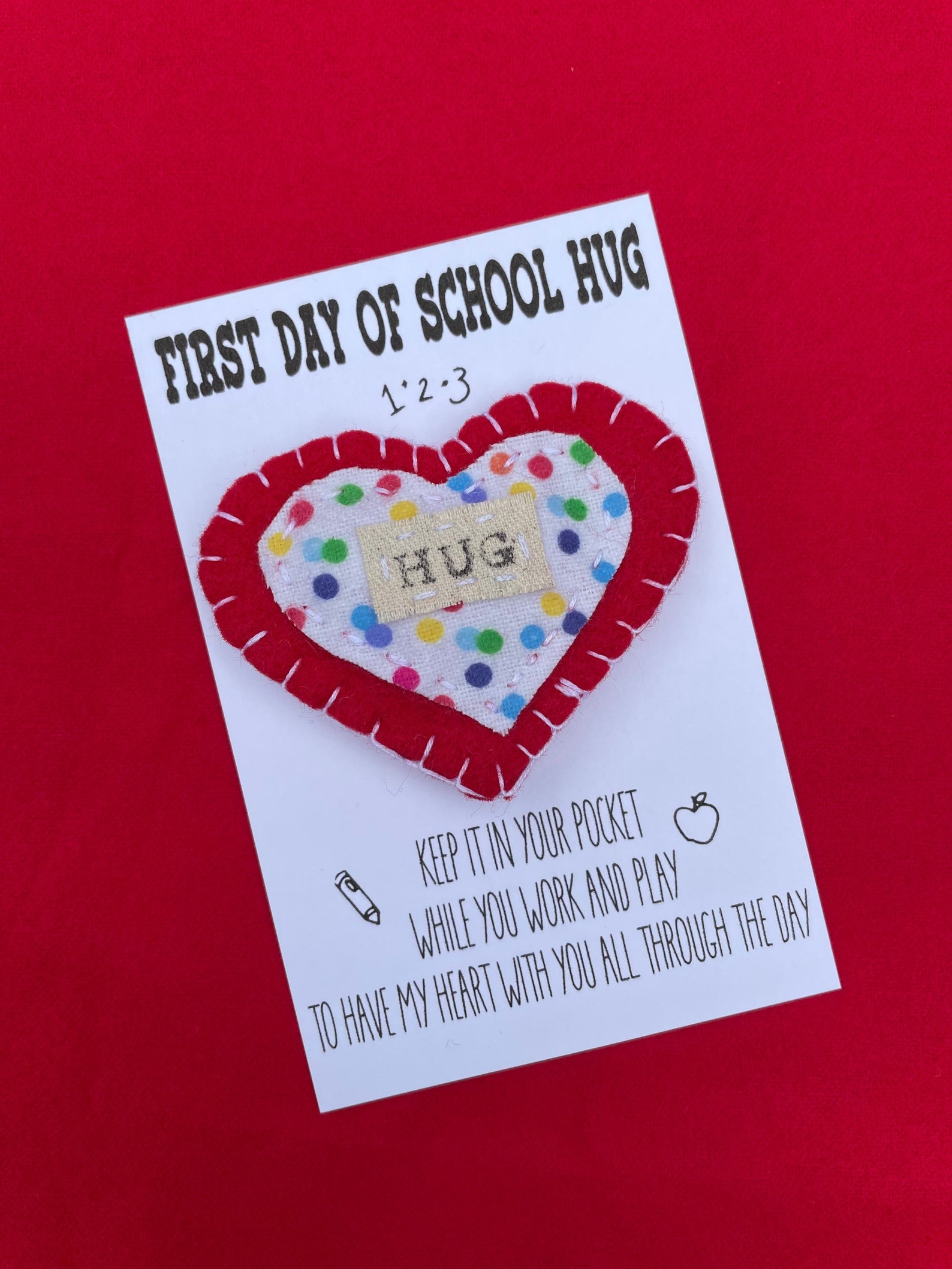 First Day of School Pocket Hug Back to School Hug Backpack - Etsy