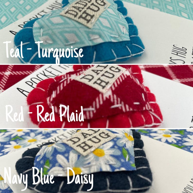 Dad Pocket Hug - Handmade Felt Keepsake Heart Gift - Etsy
