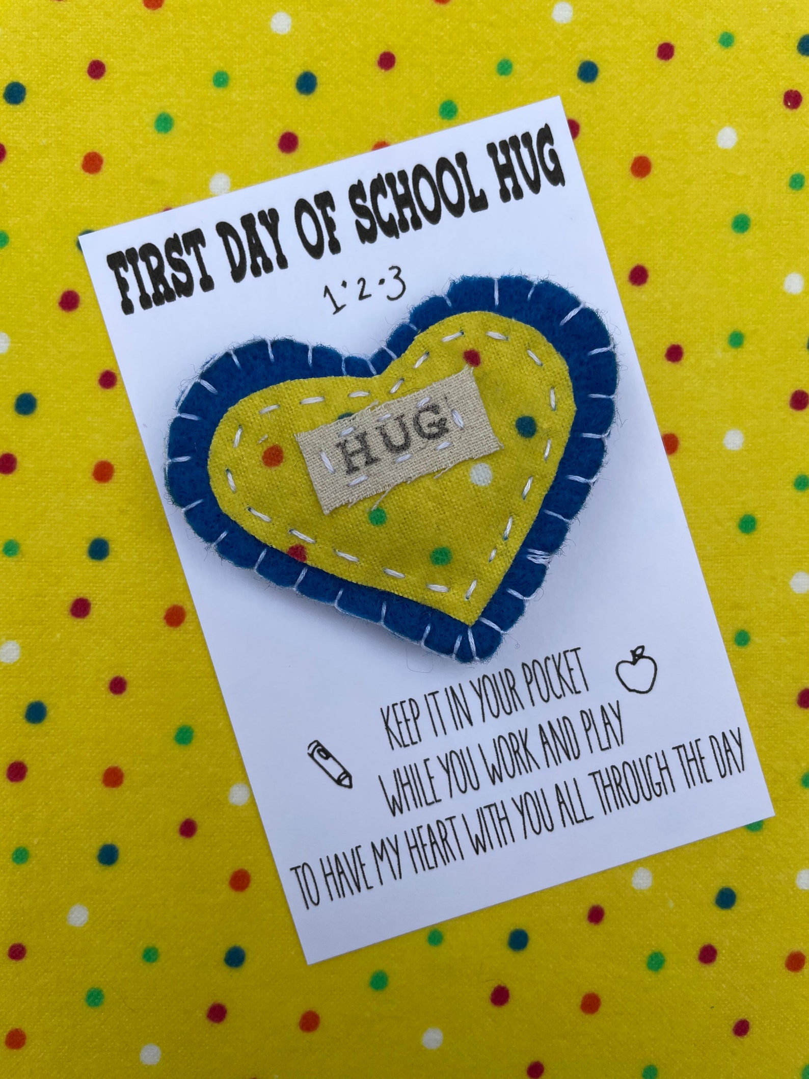 First Day of School Pocket Hug Back to School Hug Backpack - Etsy