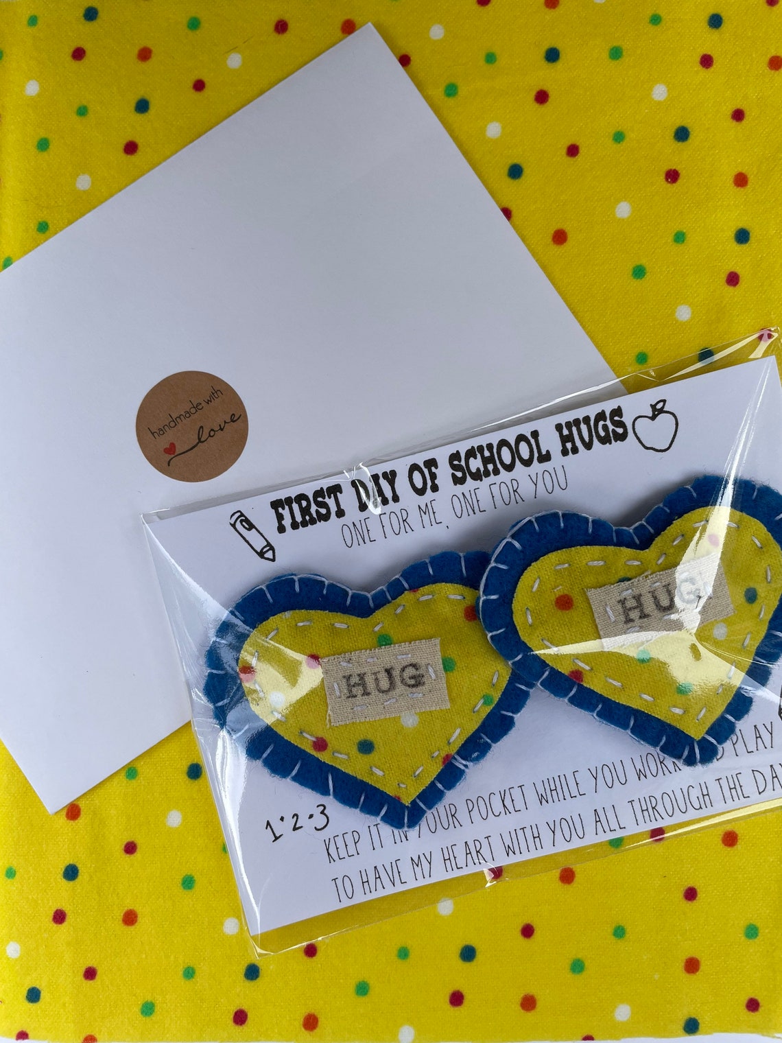 First Day of School Pocket Hug Set Mommy and Me Always With - Etsy
