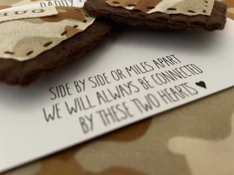 Gift for Deployed Dad Pocket Hug for Deployment From Kids - Etsy