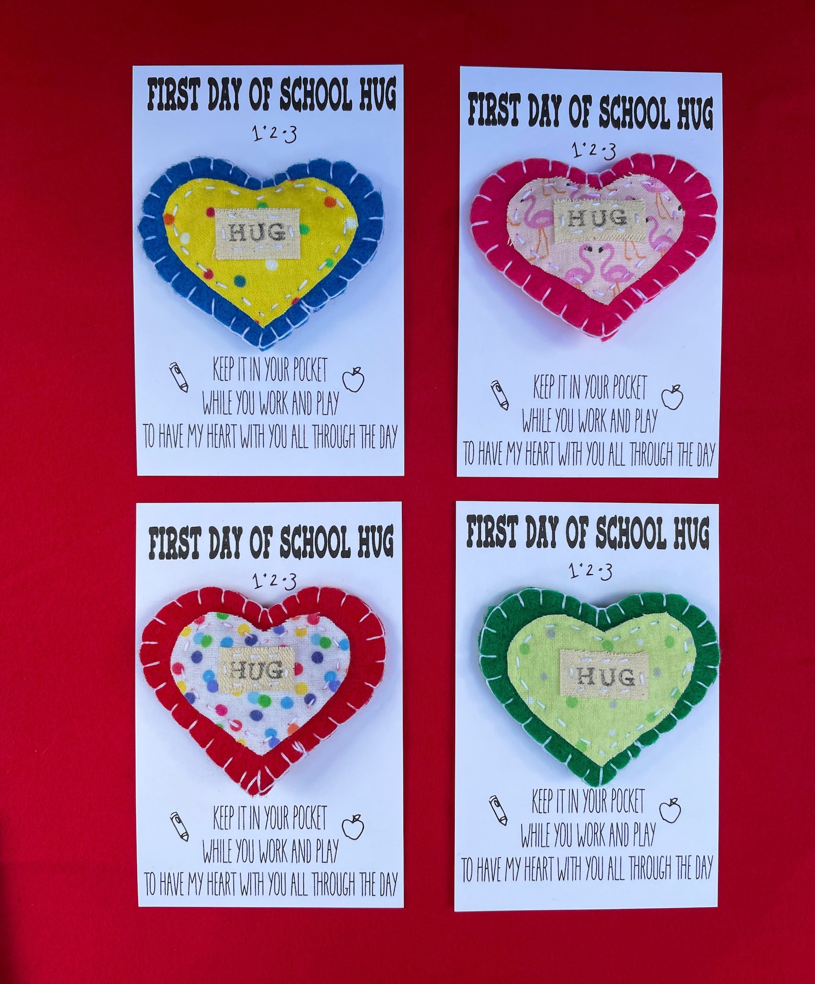 First Day of School Pocket Hug Back to School Hug Backpack - Etsy