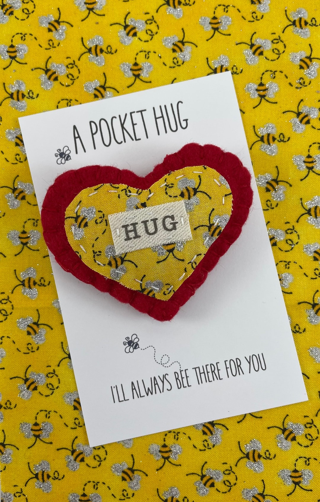 Bee Themed Pocket Hug | Gift for Beekeeper | Gift for Apiarist | Bee ...