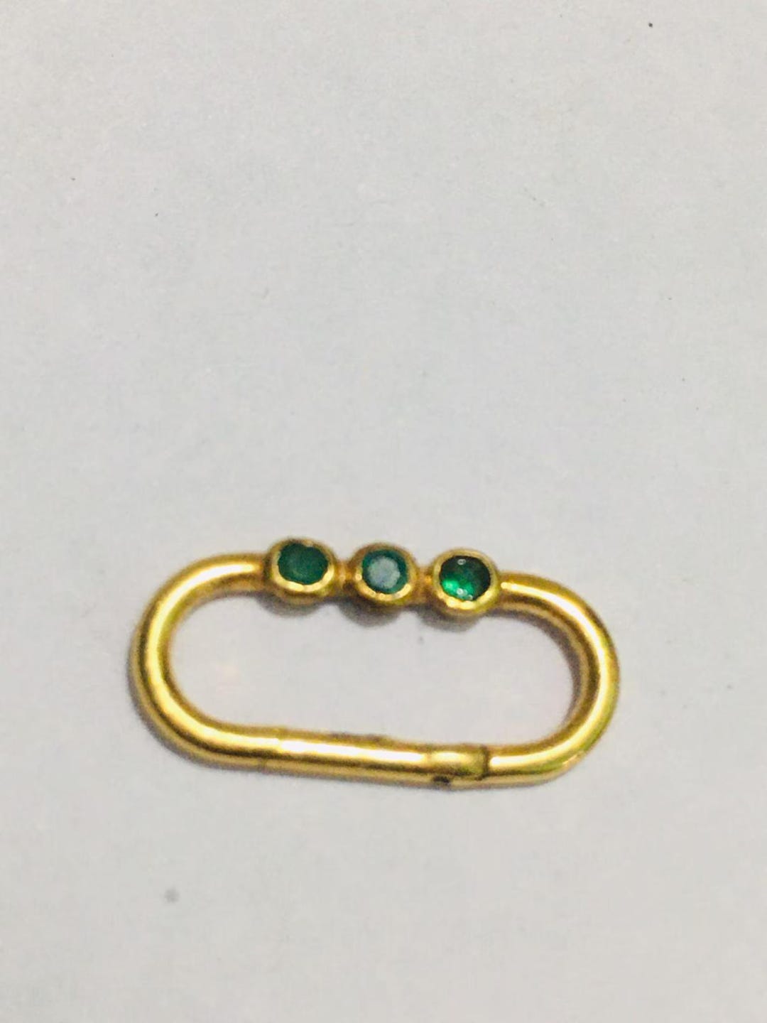 Solid 14k Gold Lock Enhancer With Emerald Gemstones - Etsy