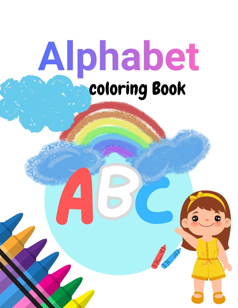 Alphabet A to Z Coloring Pages and Word Tracing. 52 Educational ...
