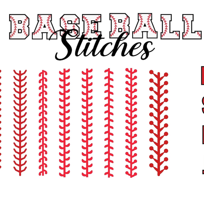 Red Baseball Lines - Etsy