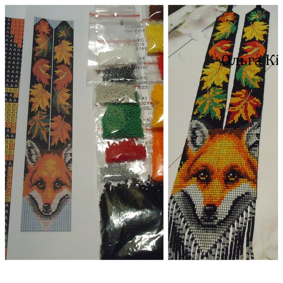 Kit for Making a Necklace Gerdan. Beading Loom Pattern. f1b - Etsy