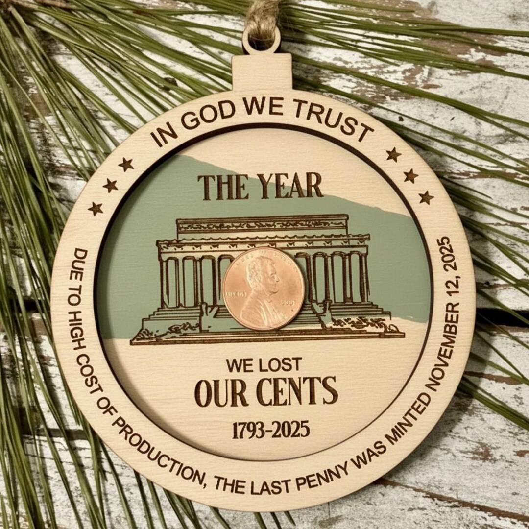 Commemorative Penny Ornament, 2025 Farewell Penny Decor, Laser Engraved ...