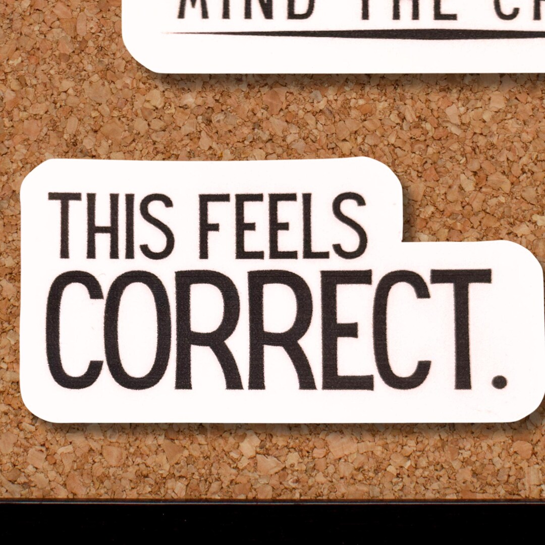 This Feels Correct Sticker | Confidence Quote Vinyl Sticker | Bold ...