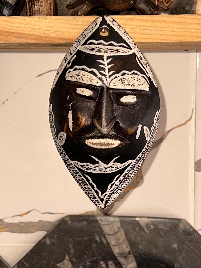 Hand-carved Alabaster Stone Mask - Moroccan Tribal Wall Decor - Etsy
