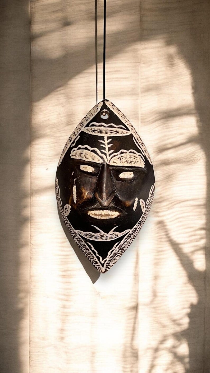 Hand-carved Alabaster Stone Mask - Moroccan Tribal Wall Decor - Etsy