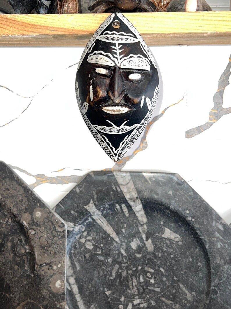 Hand-carved Alabaster Stone Mask - Moroccan Tribal Wall Decor - Etsy
