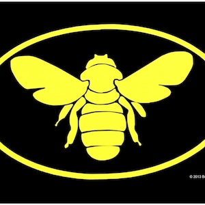 Bee Euro Car Window Decal - Honeybee Car Sticker - Beekeeper Bumper ...