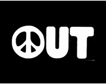 Peace Out Vinyl Decal Sticker - Etsy