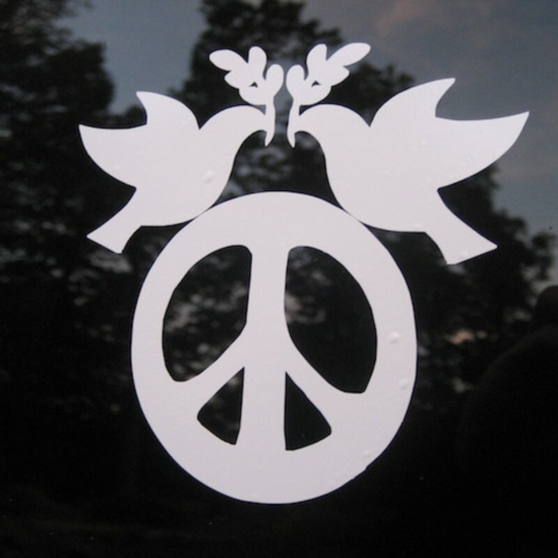 Peace Sign Decal - Etsy
