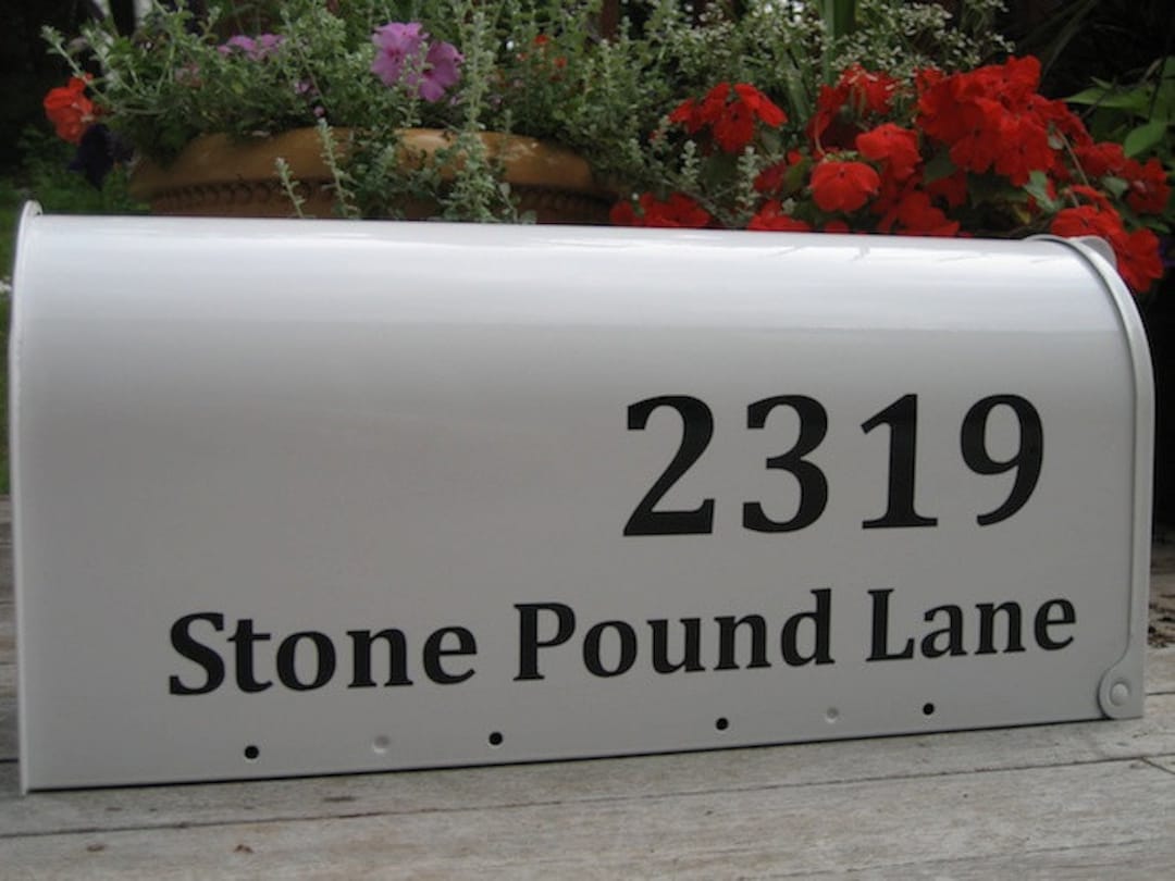 Mailbox Lettering Custom Vinyl Mailbox Numbers and Address - Etsy