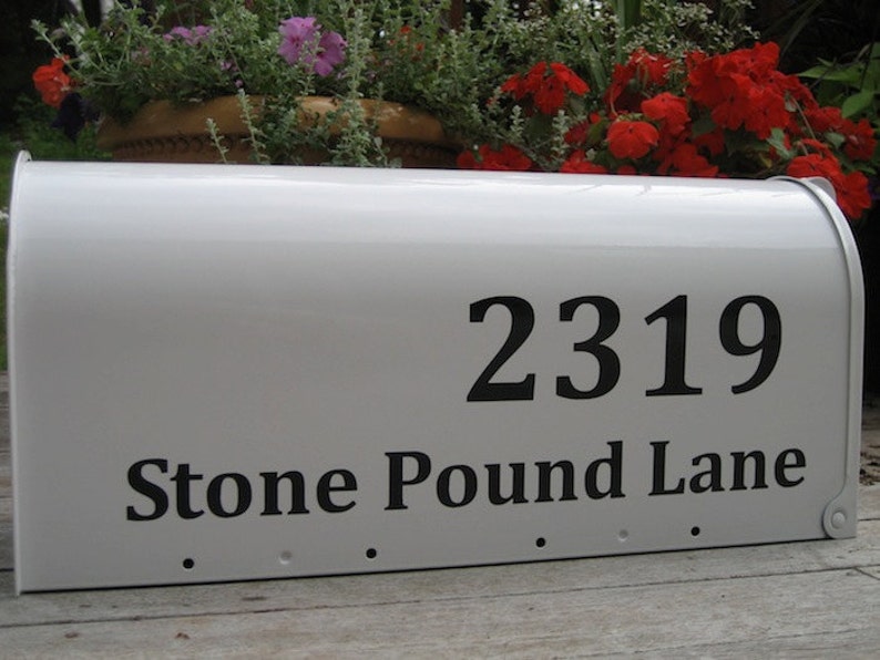 Mailbox Lettering - Custom Vinyl Mailbox Numbers and Address - Etsy