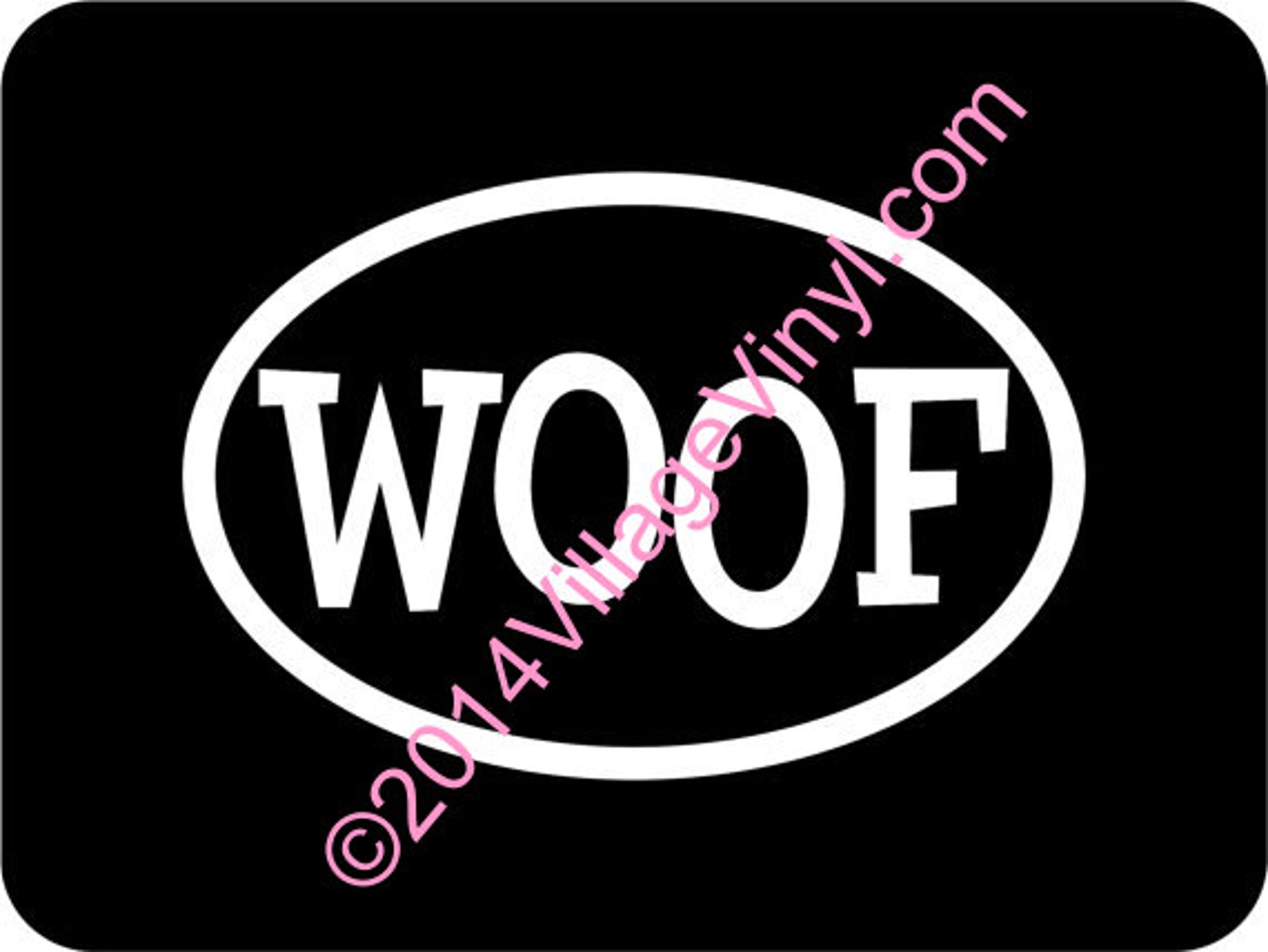 Woof Decal Vinyl Decal Dog Lover Decal WOOF Euro Decal - Etsy