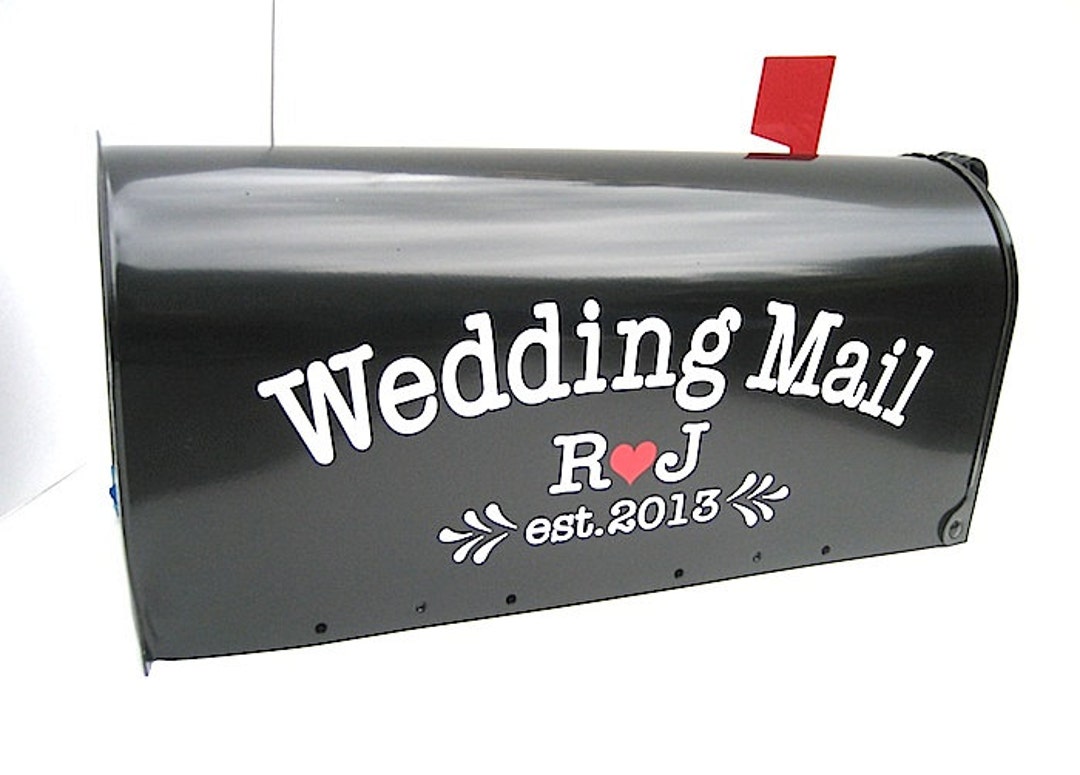 Custom Wedding Card Mailbox Vinyl LETTERING - Personalize Your Own ...