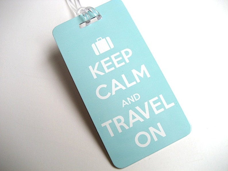 Luggage Tag Pair Keep Calm and Travel on Luggage Tag Pair - Etsy
