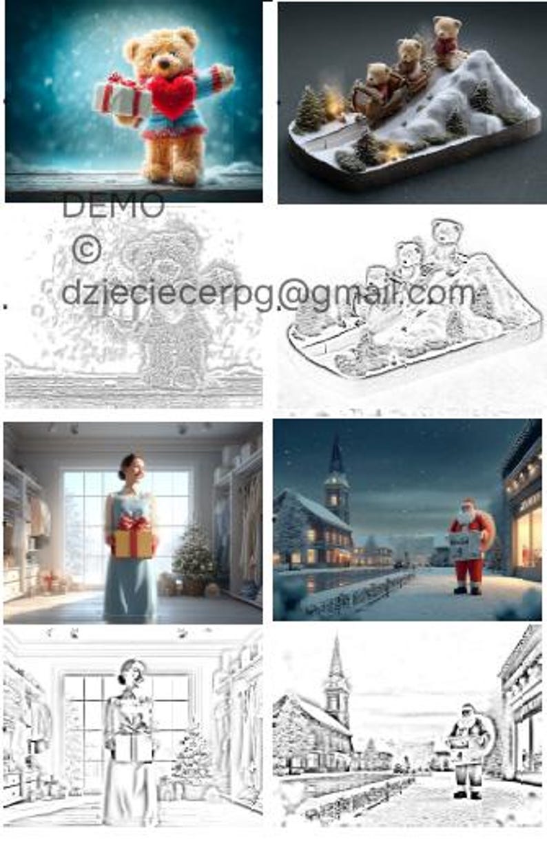 Christmas Coloring Pages | Winter Adventure Printable | Santa Bears ...