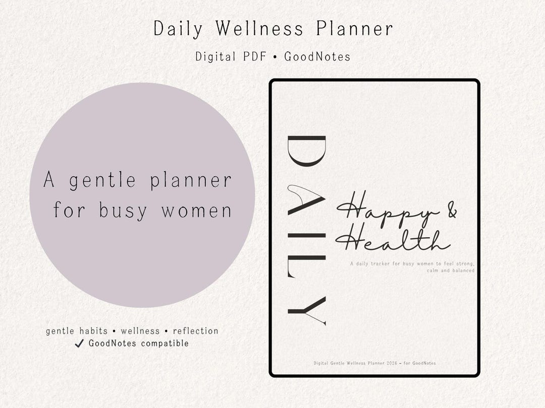 2026 Digital Wellness Planner – Daily Habit & Mood Tracker (goodnotes ...